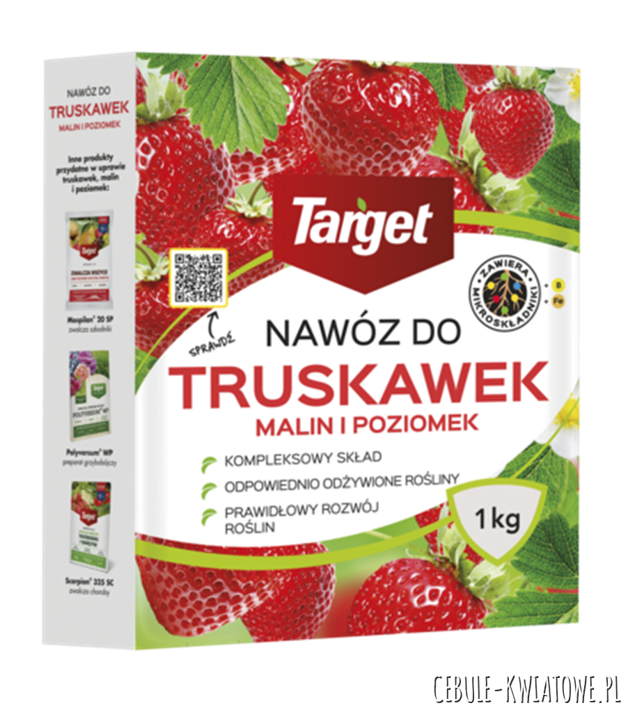 Nawóz Do Truskawek, Malin i Poziomek z Mikroelementami 1 kg - Cebule-kwiatowe.pl